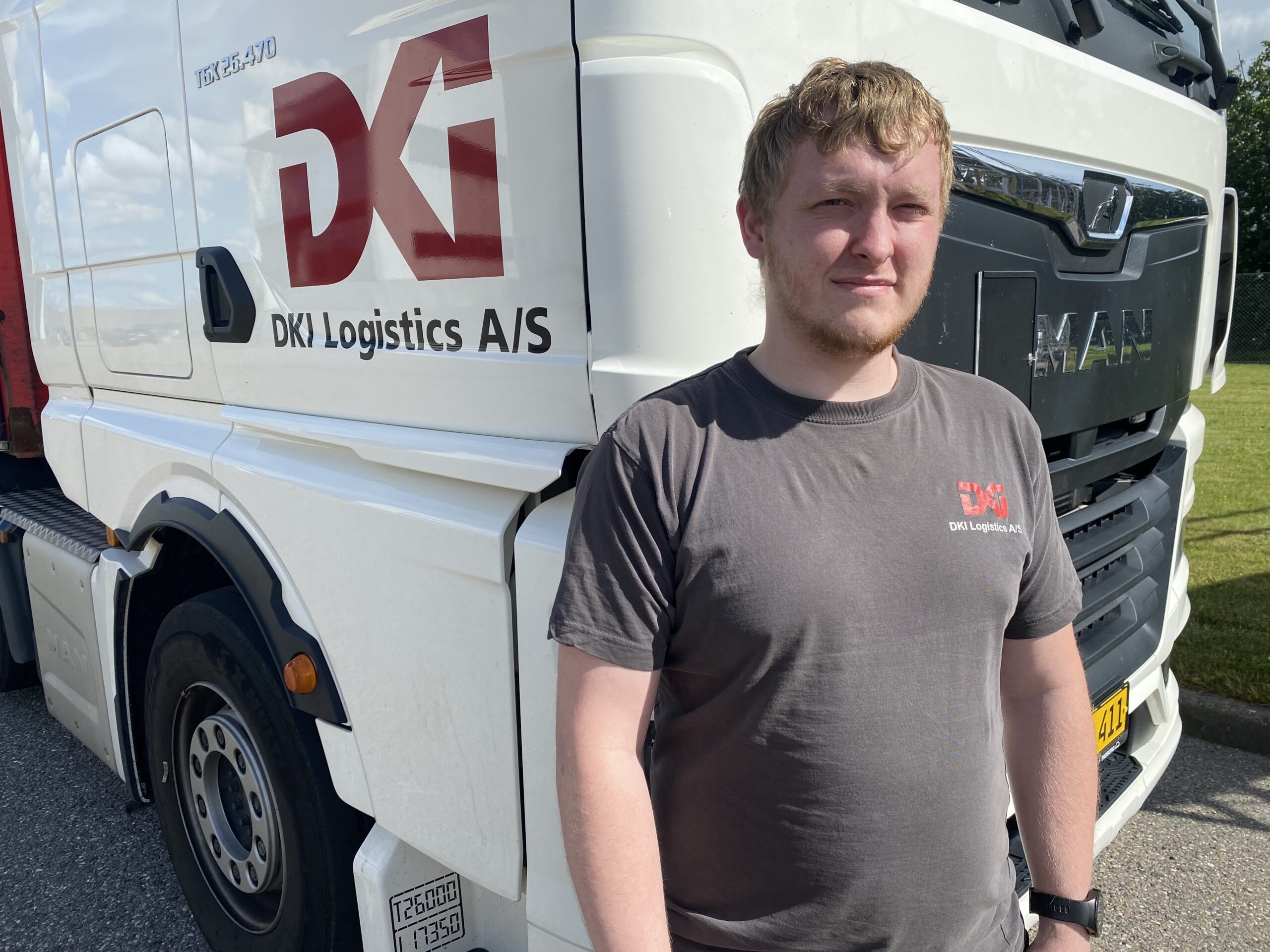 Alexander er i lære som vejgodschauffør
